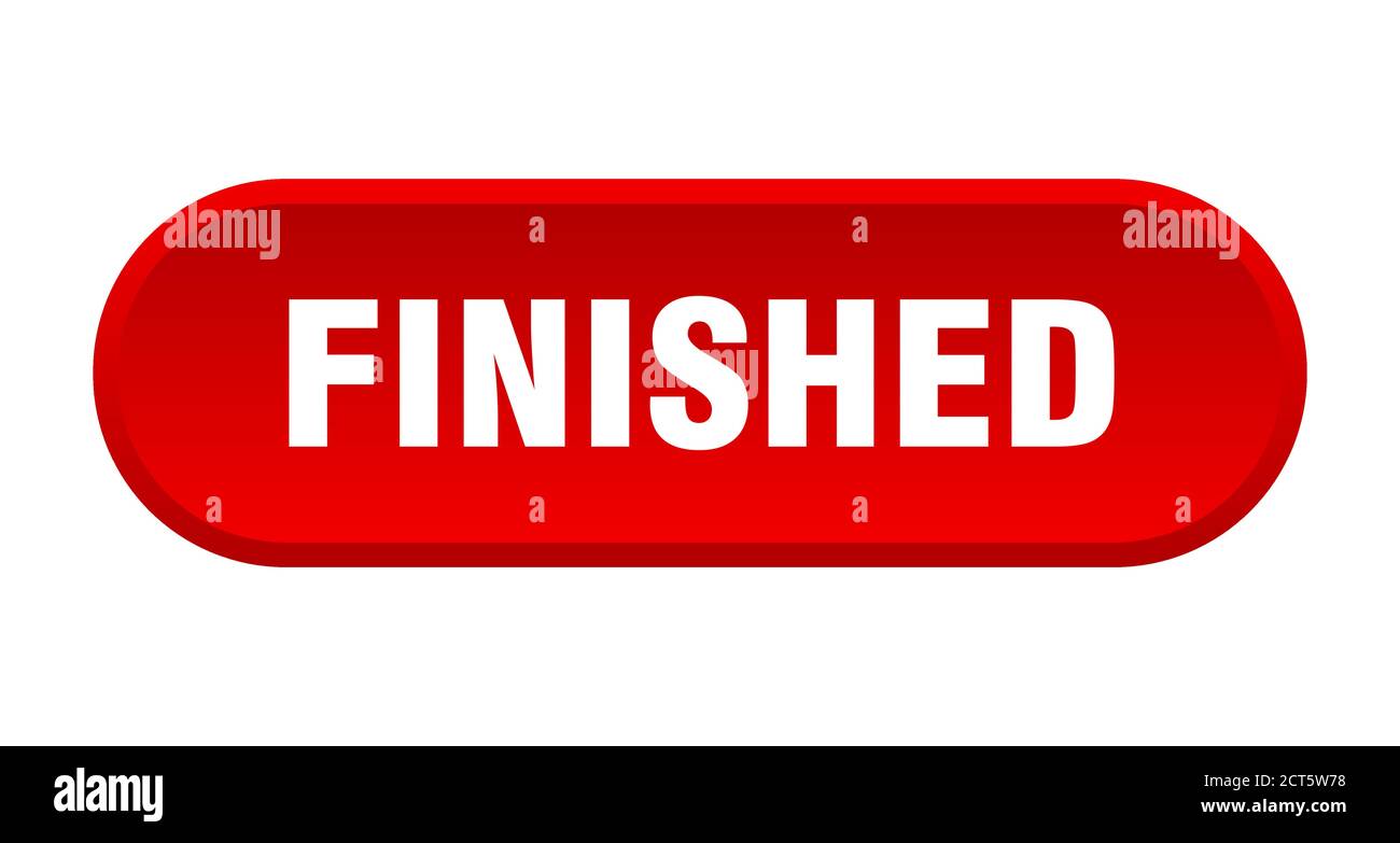 finished button. rounded sign isolated on white background Stock Vector ...