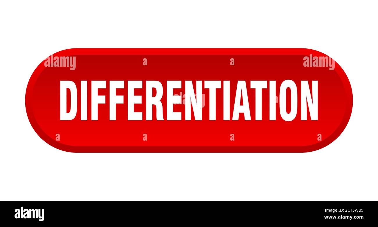 differentiation button. rounded sign isolated on white background Stock ...