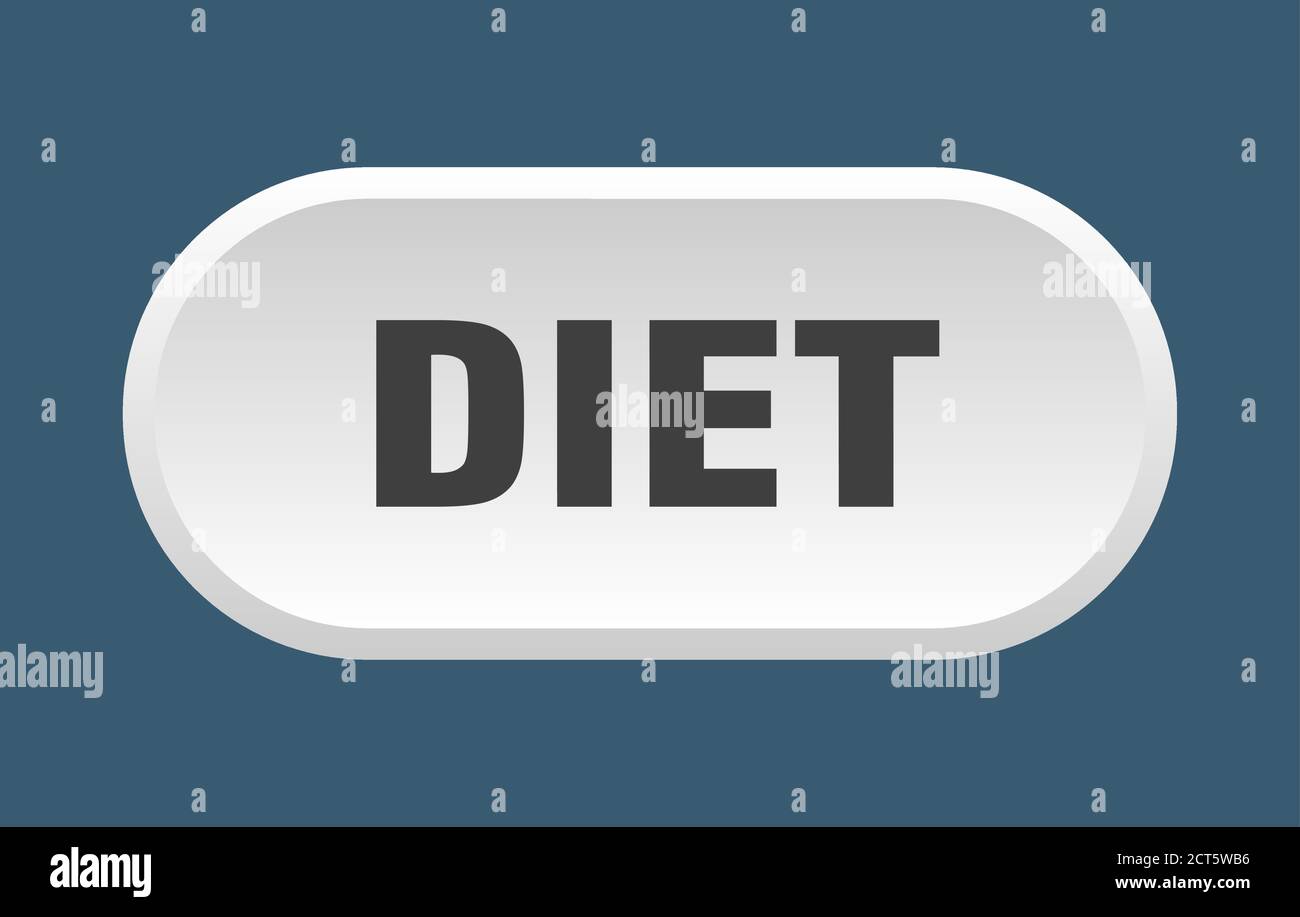 diet button. rounded sign isolated on white background Stock Vector ...
