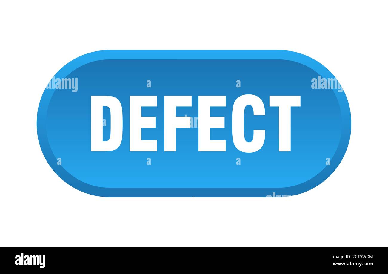 defect button. rounded sign isolated on white background Stock Vector ...