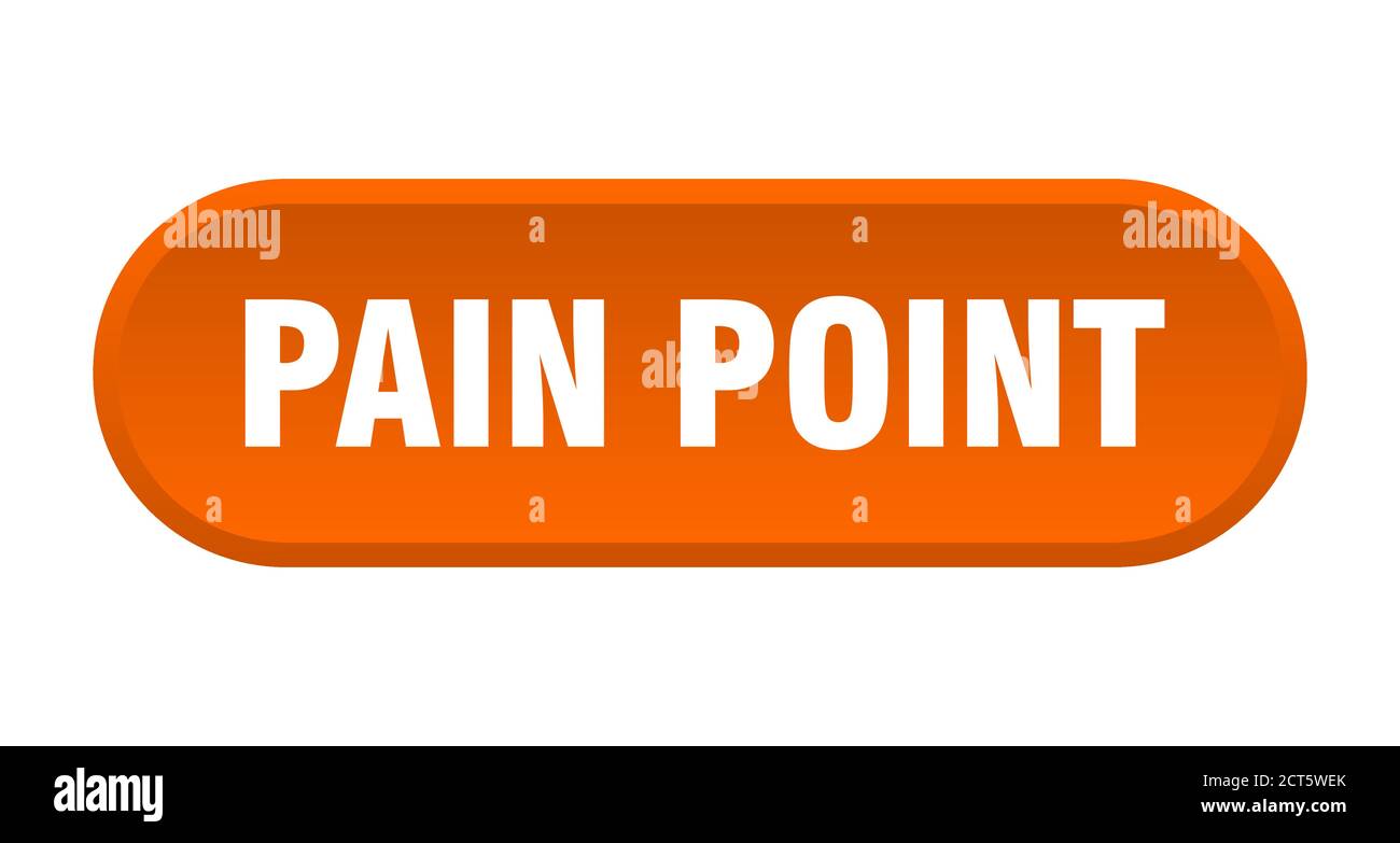 pain point button. rounded sign isolated on white background Stock ...