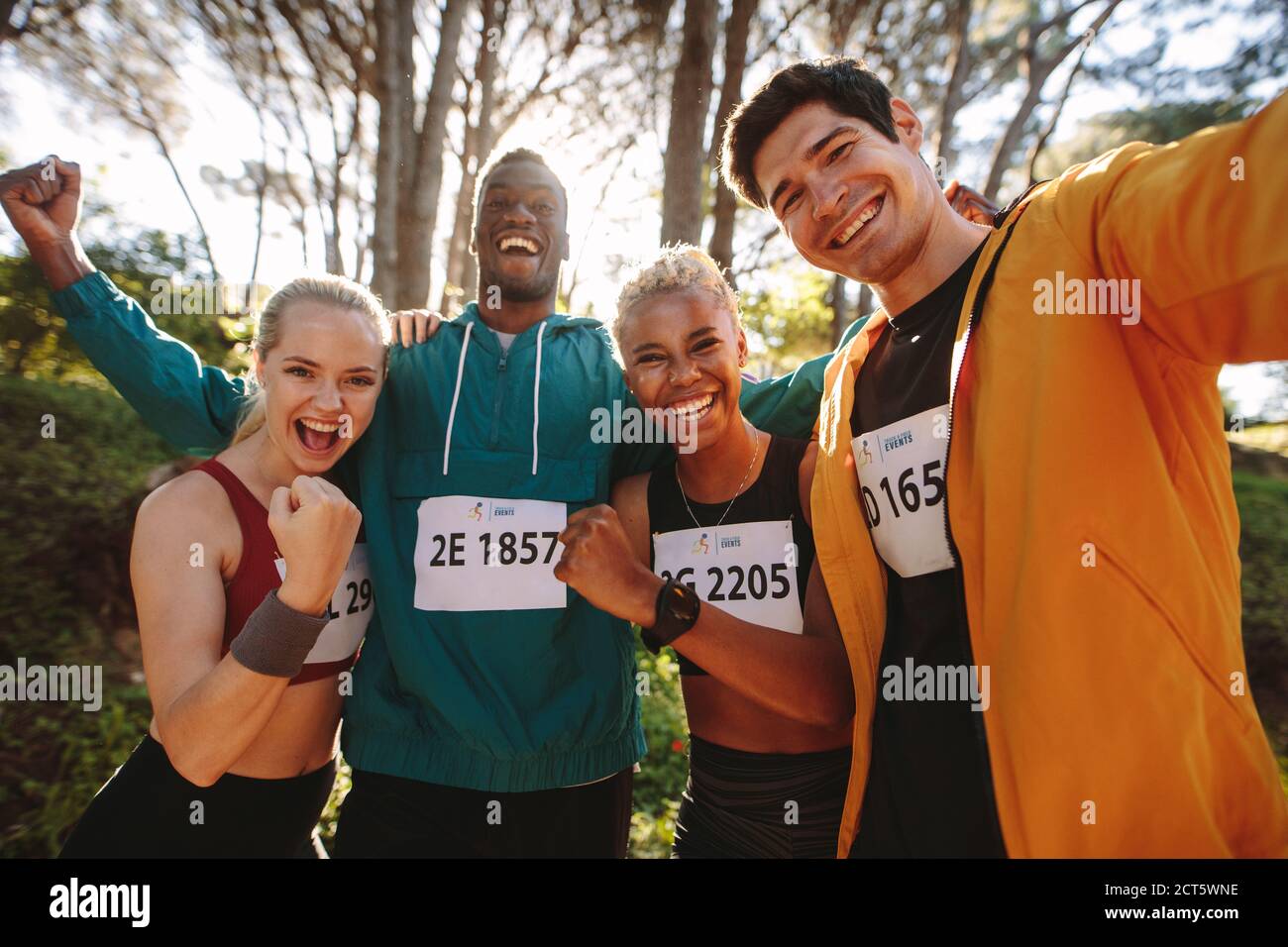 Happy healthy women outdoors hi-res stock photography and images - Alamy