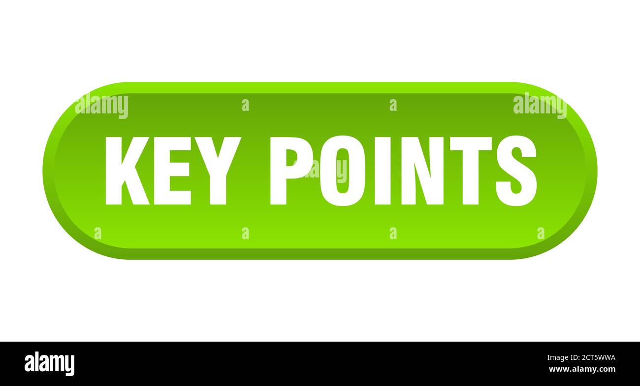key points button. rounded sign isolated on white background Stock ...