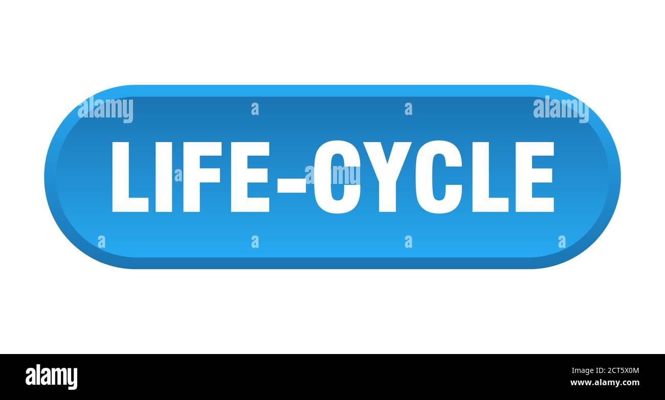 life-cycle button. rounded sign isolated on white background Stock ...