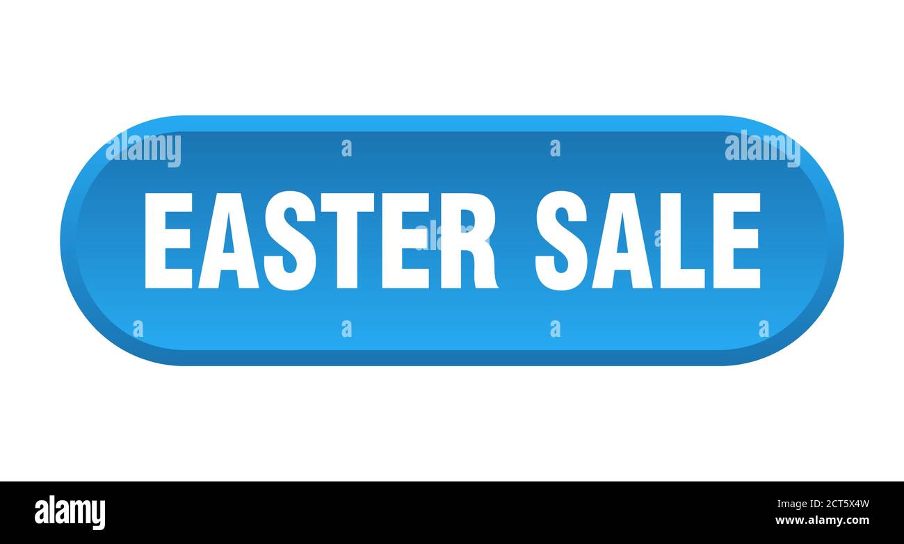 easter sale button. rounded sign isolated on white background Stock ...