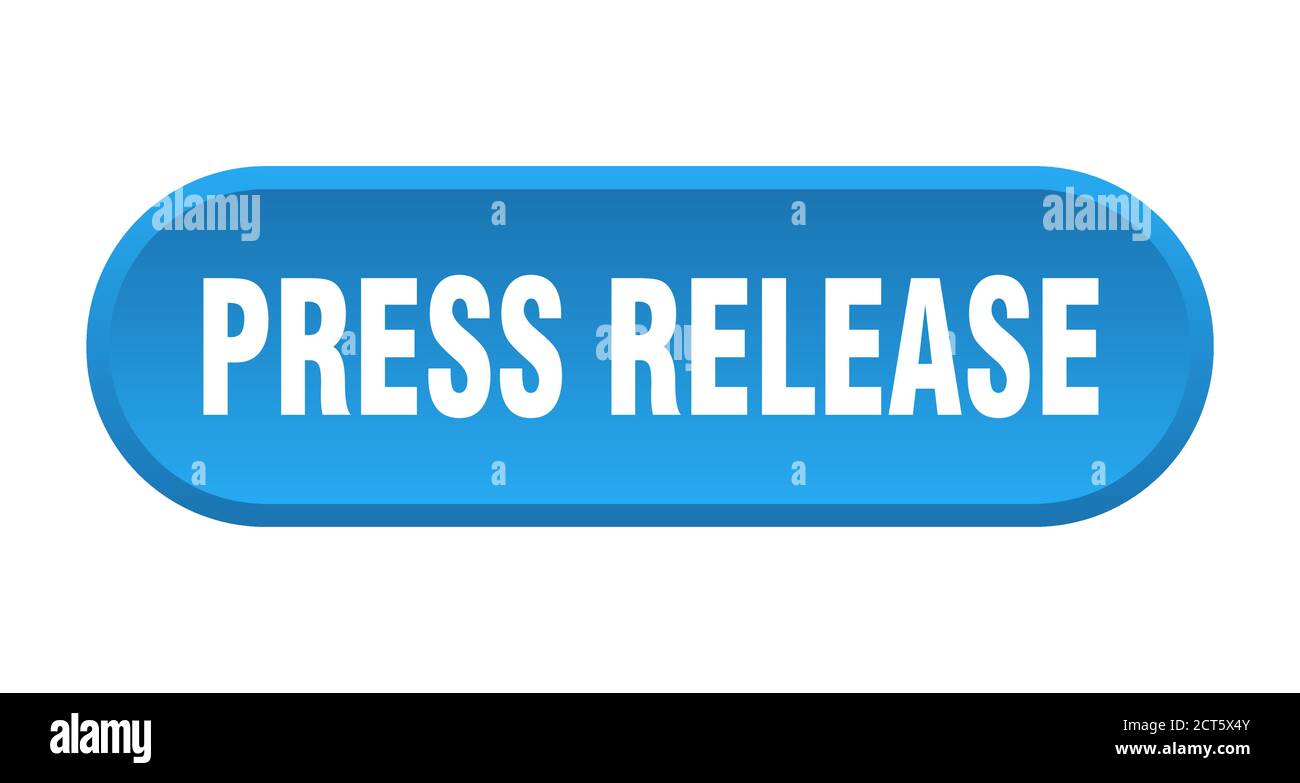 press release button. rounded sign isolated on white background Stock ...
