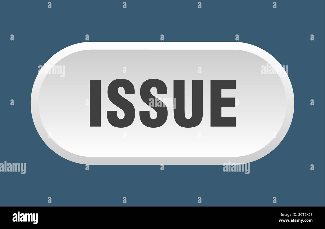 issue button. rounded sign isolated on white background Stock Vector ...