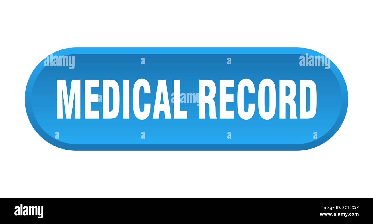 medical record button. rounded sign isolated on white background Stock ...