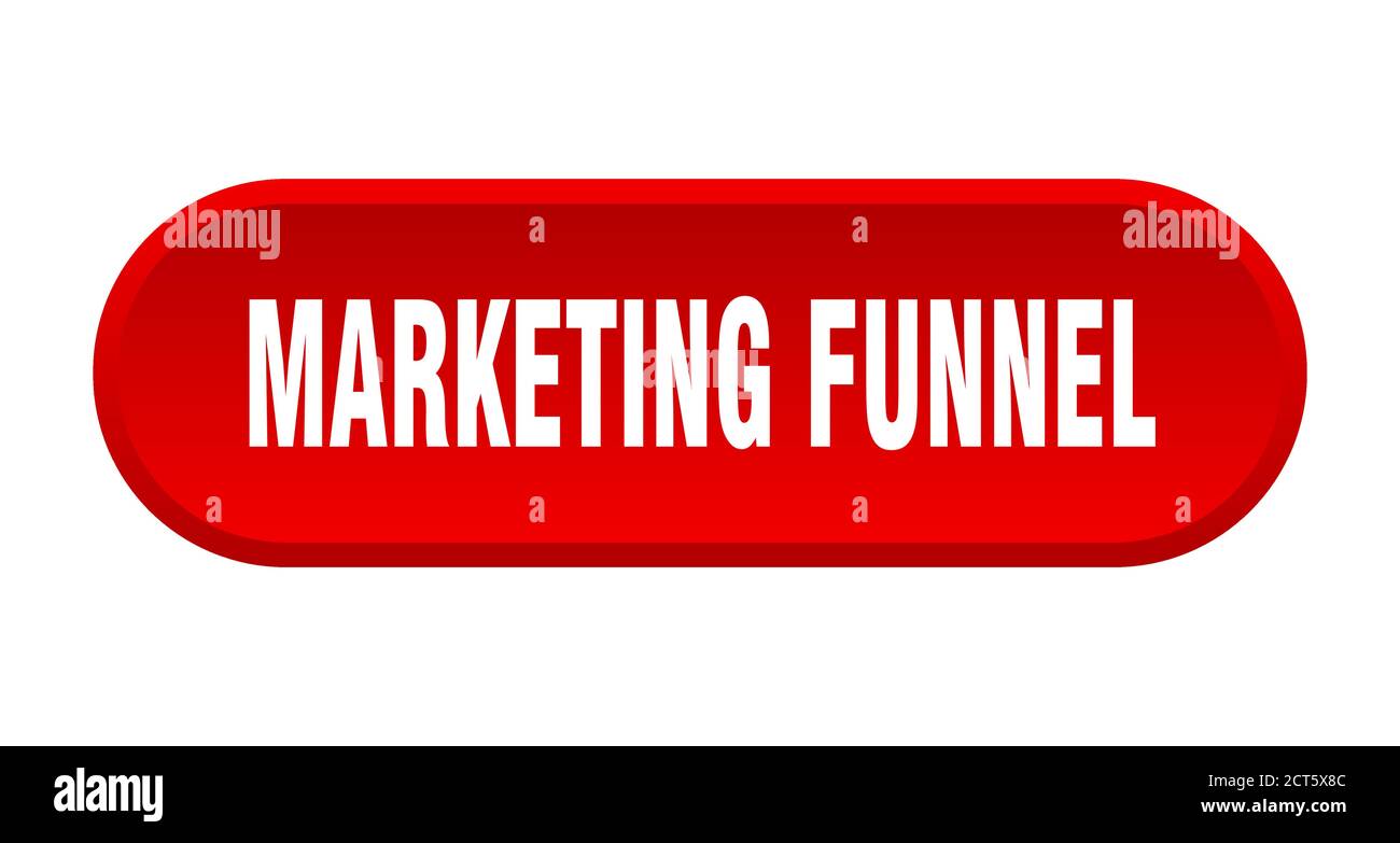 marketing funnel button. rounded sign isolated on white background ...