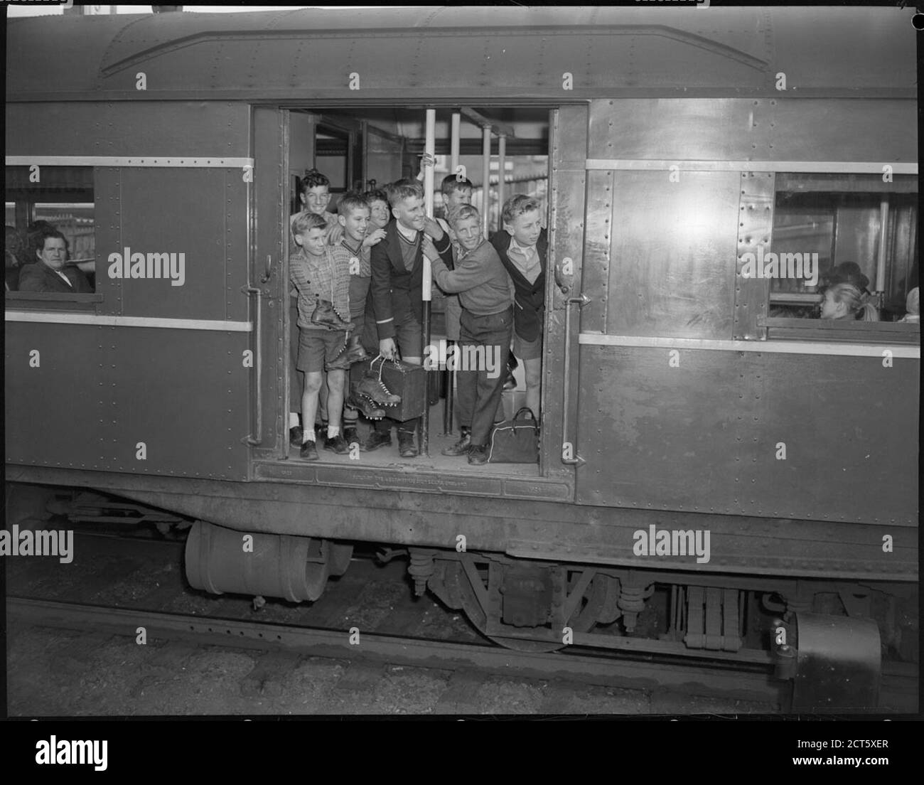 Safety first train Black and White Stock Photos & Images - Alamy