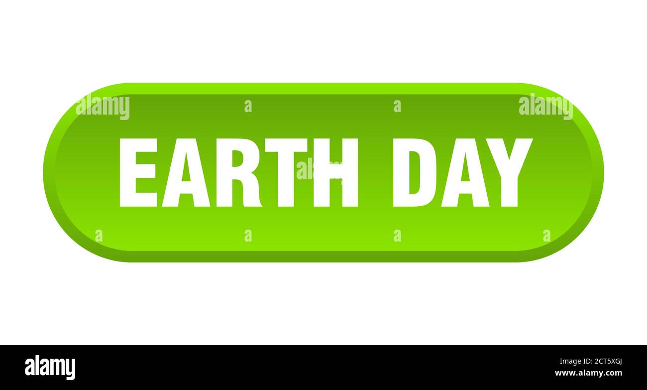 earth day button. rounded sign isolated on white background Stock ...