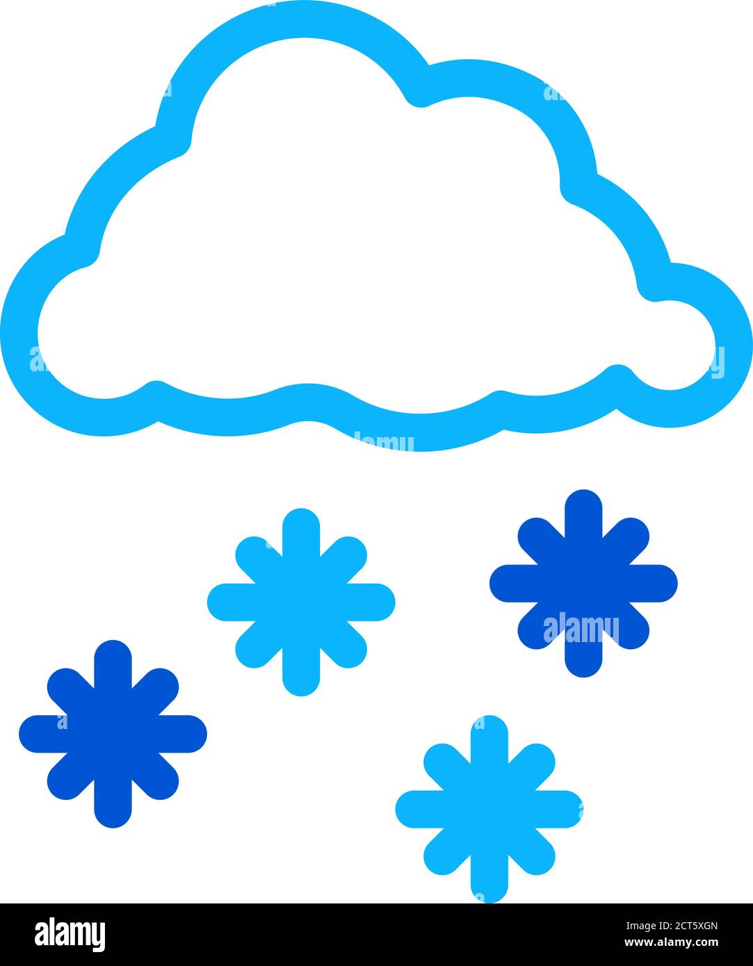 snow weather icon vector outline symbol illustration Stock Vector Image ...