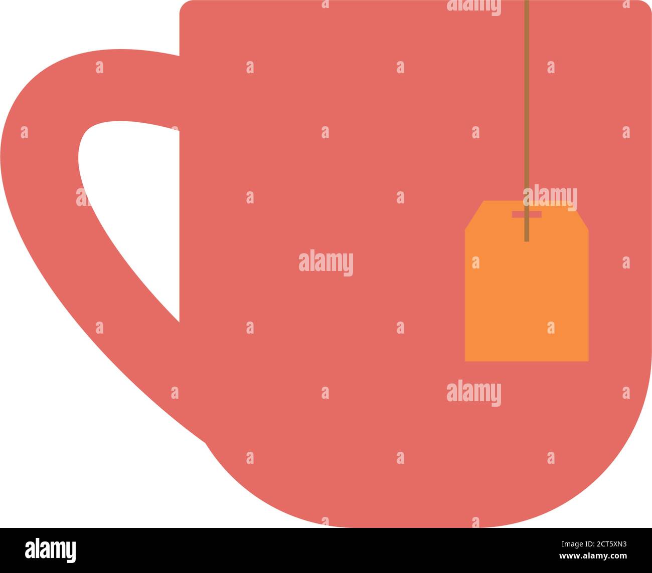 Isolated red cup icon. Coffee or tea cup - Vector Stock Vector Image ...