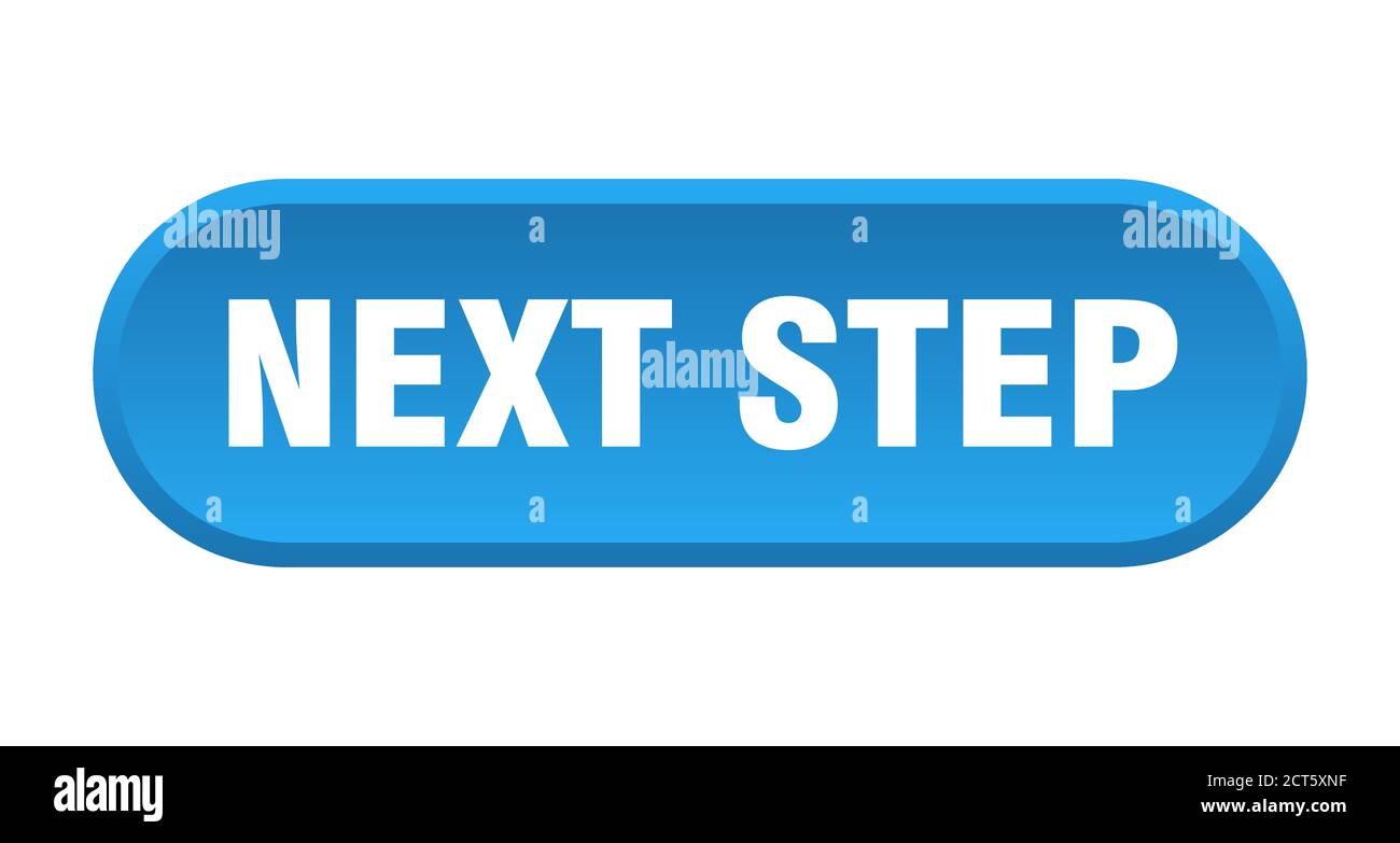 next step button. rounded sign isolated on white background Stock ...