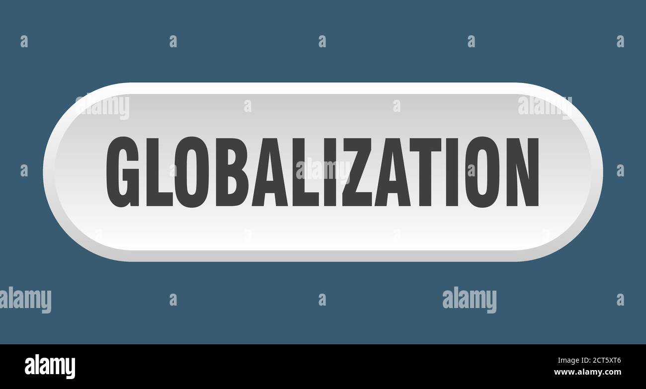 globalization button. rounded sign isolated on white background Stock ...