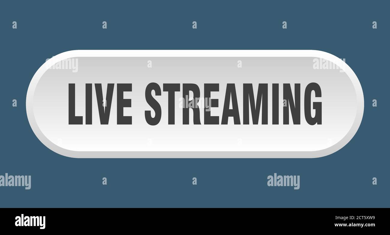 live streaming button. rounded sign isolated on white background Stock Vector Image & Art - Alamy