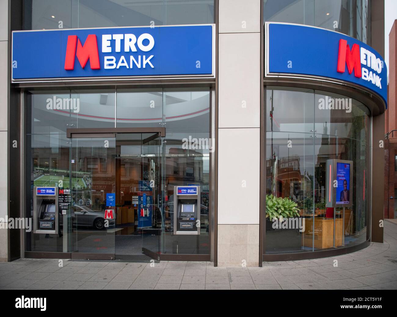 Metro Bank branch on Wimbledon Bridge, London SW19, September 2020 ...
