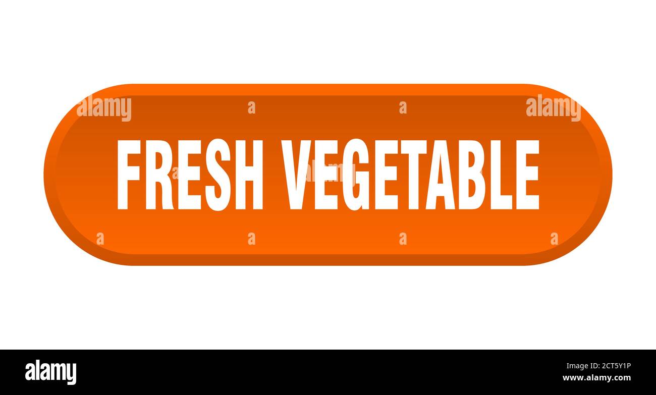 fresh vegetable button. rounded sign isolated on white background Stock ...