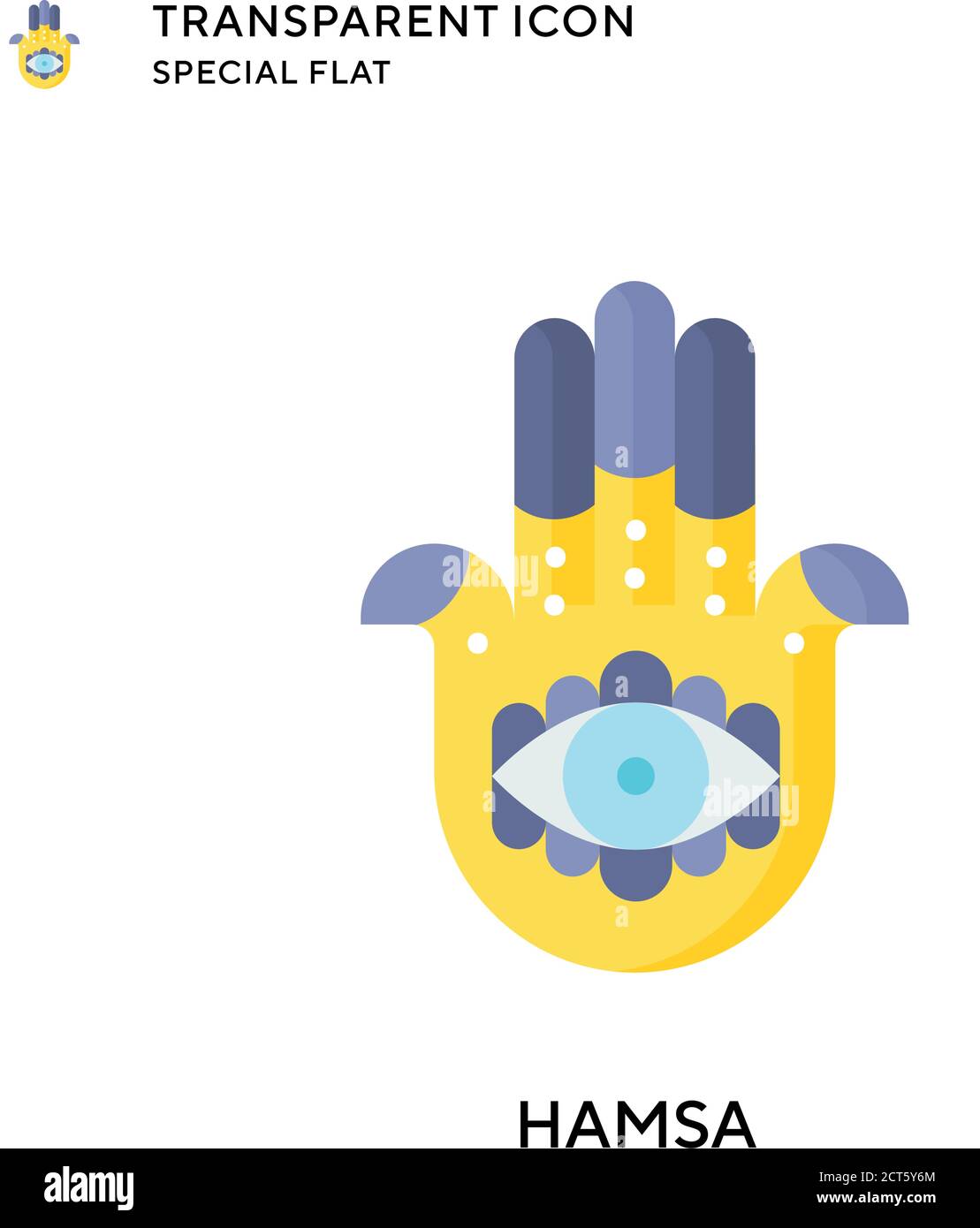 Hamsa hand icon vector vectors Cut Out Stock Images & Pictures - Alamy