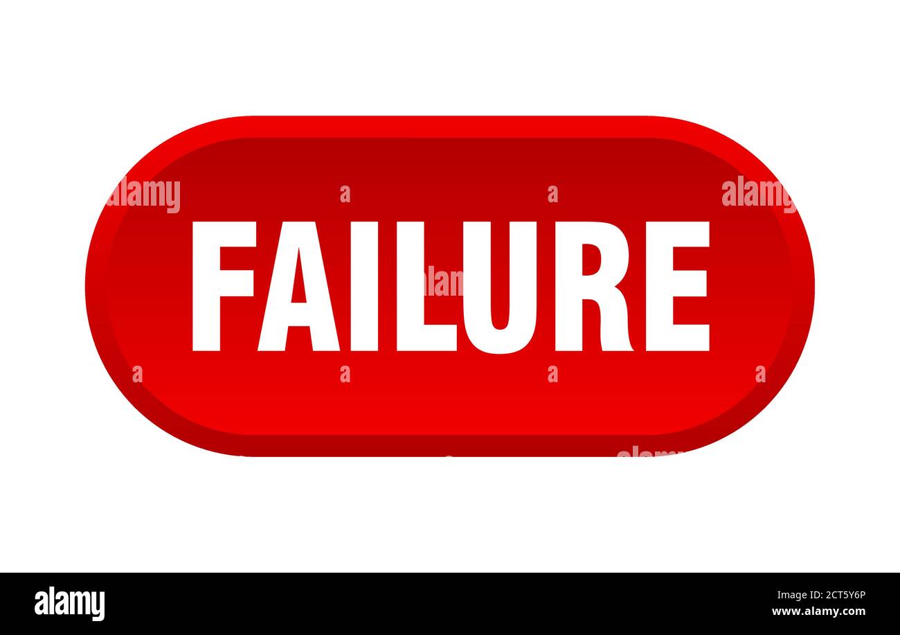 failure button. rounded sign isolated on white background Stock Vector ...