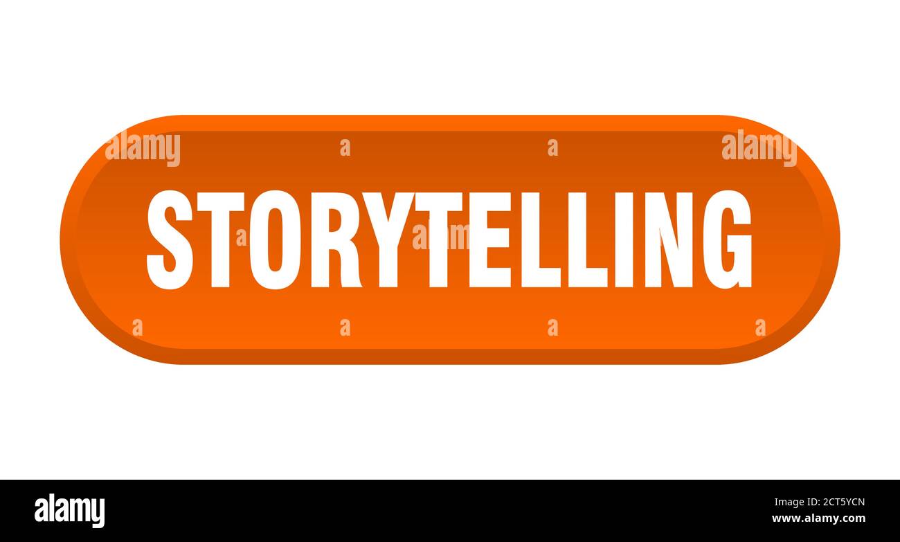 storytelling button. rounded sign isolated on white background Stock ...