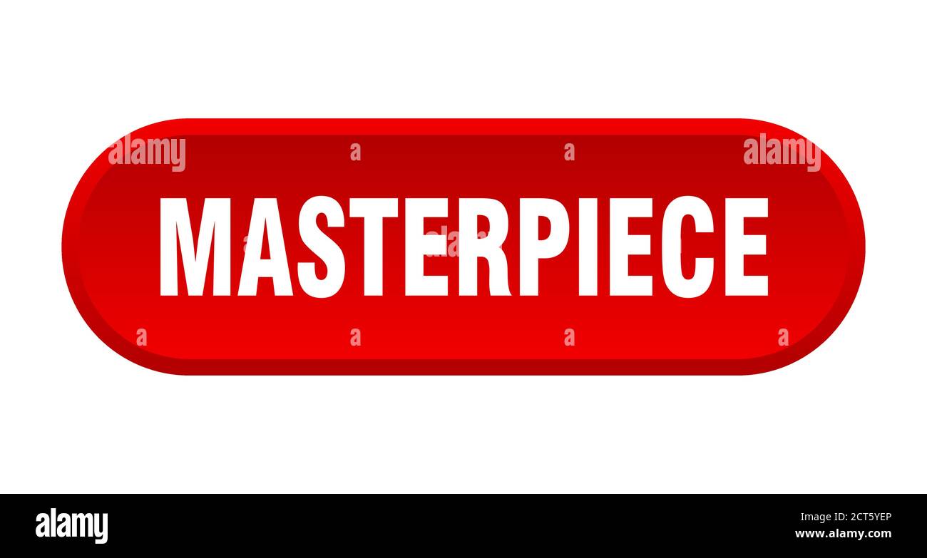 masterpiece button. rounded sign isolated on white background Stock ...