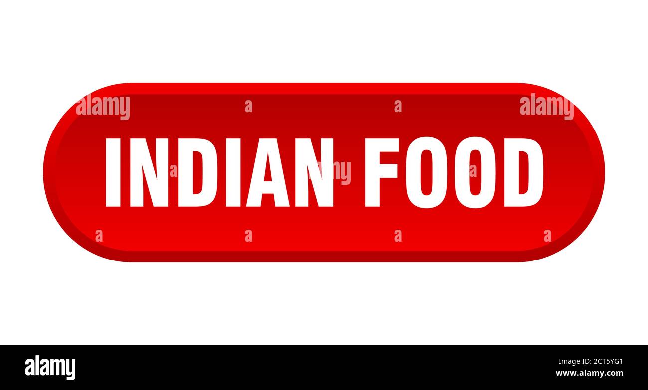 indian food button. rounded sign isolated on white background Stock ...