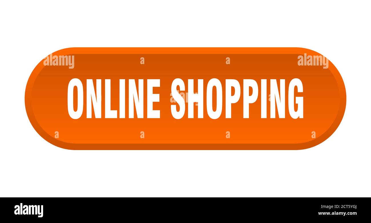 online shopping button. rounded sign isolated on white background Stock ...
