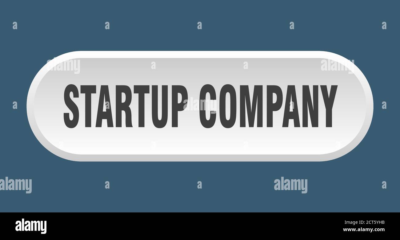startup company button. rounded sign isolated on white background Stock ...