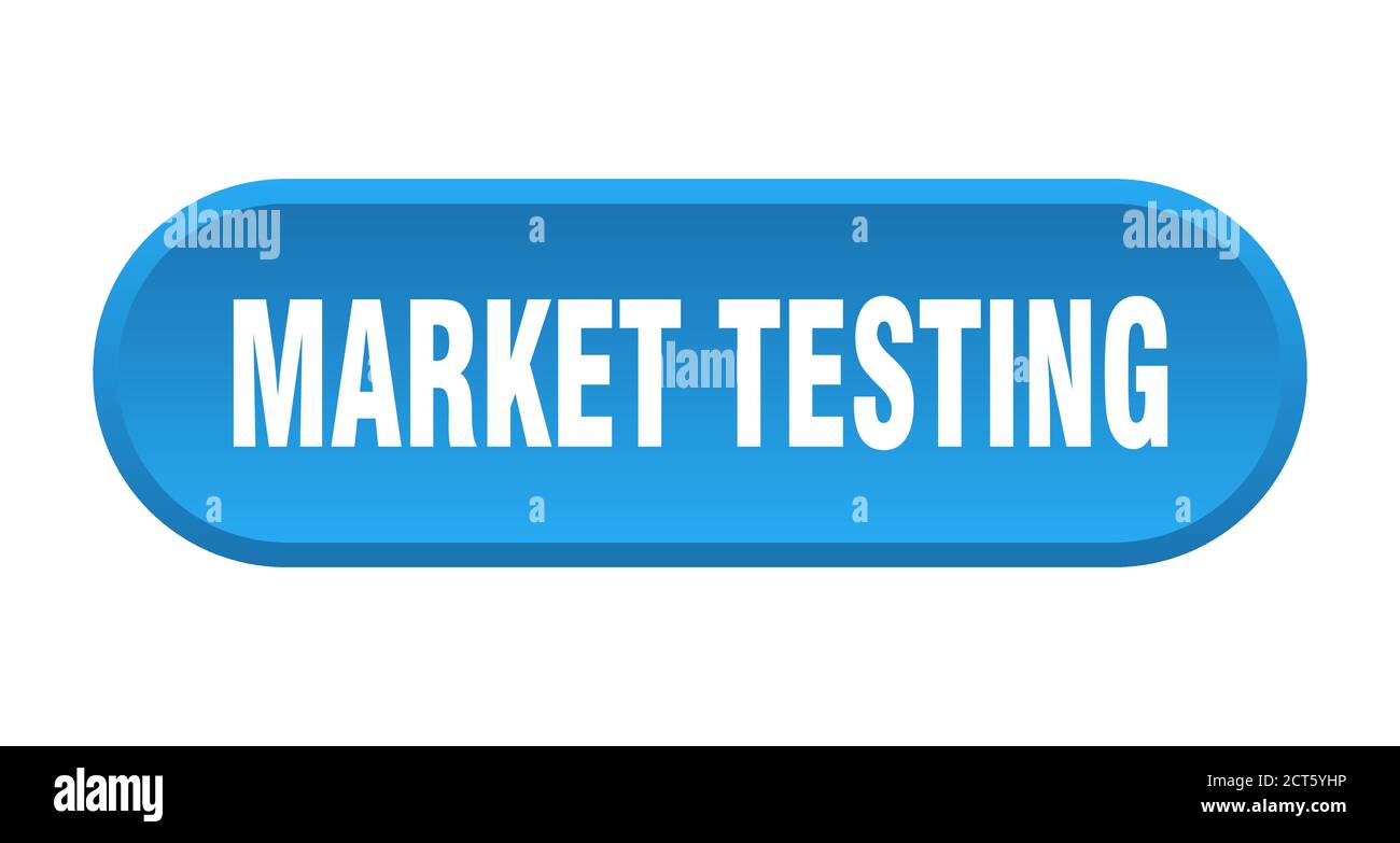 market testing button. rounded sign isolated on white background Stock ...
