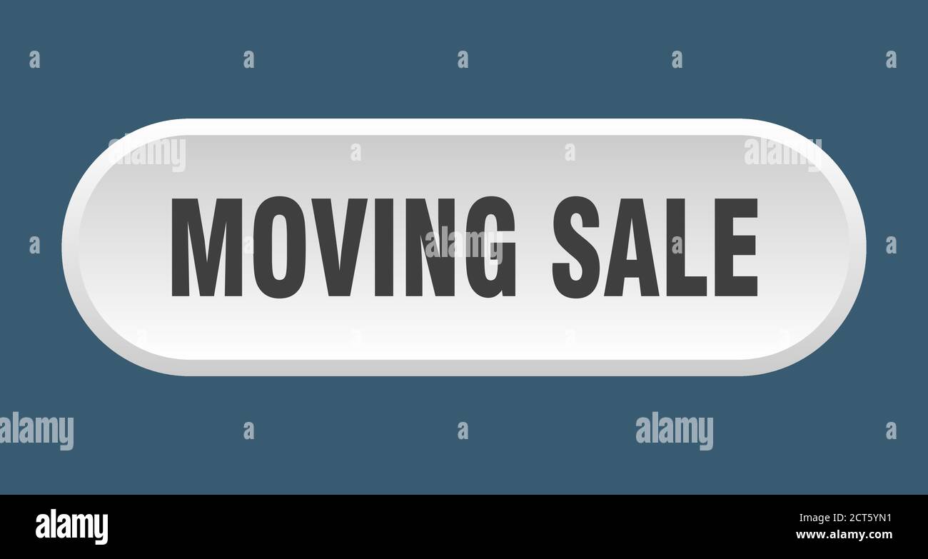 moving sale button. rounded sign isolated on white background Stock ...