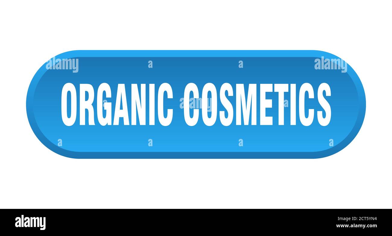 organic cosmetics button. rounded sign isolated on white background ...