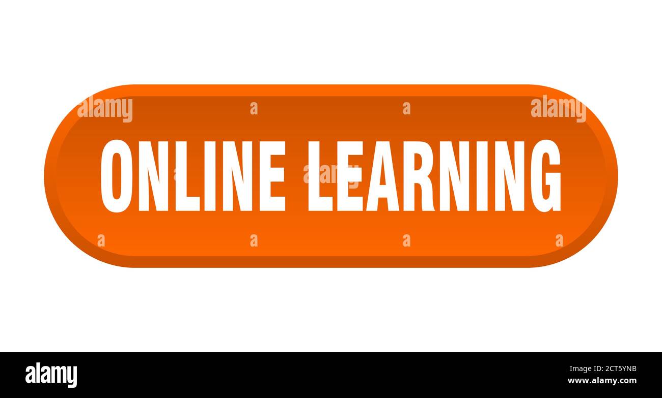 online learning button. rounded sign isolated on white background Stock ...
