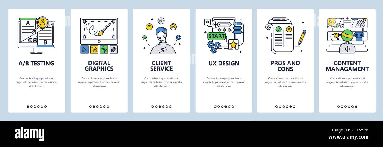 Design thinking process. Digital graphics ab testing customer service ...