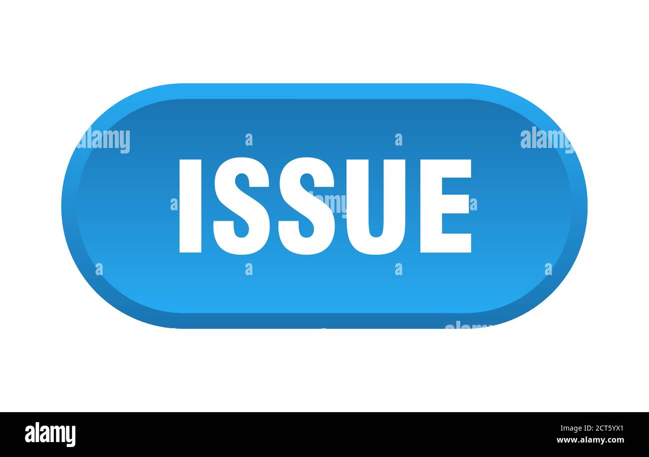 issue button. rounded sign isolated on white background Stock Vector ...