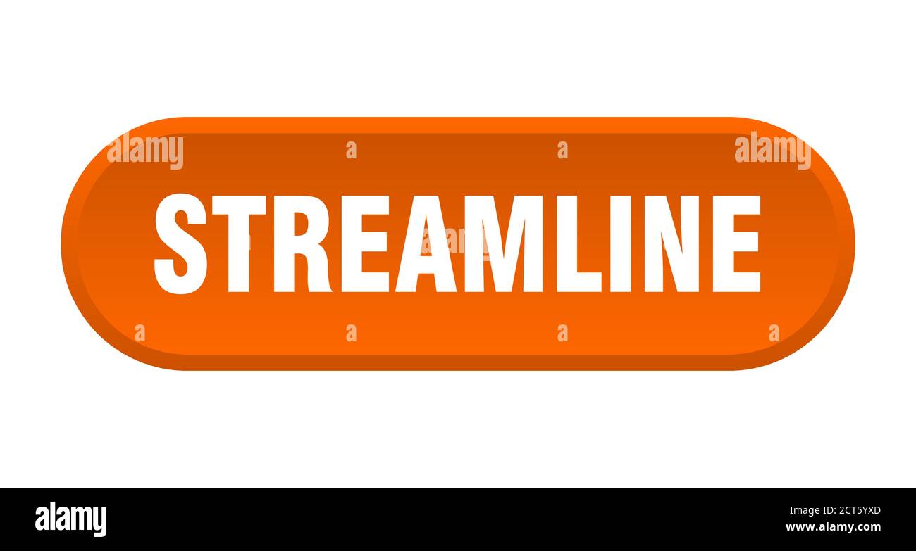 streamline button. rounded sign isolated on white background Stock ...