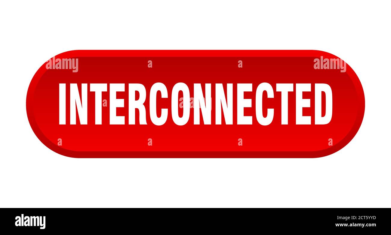 interconnected button. rounded sign isolated on white background Stock ...