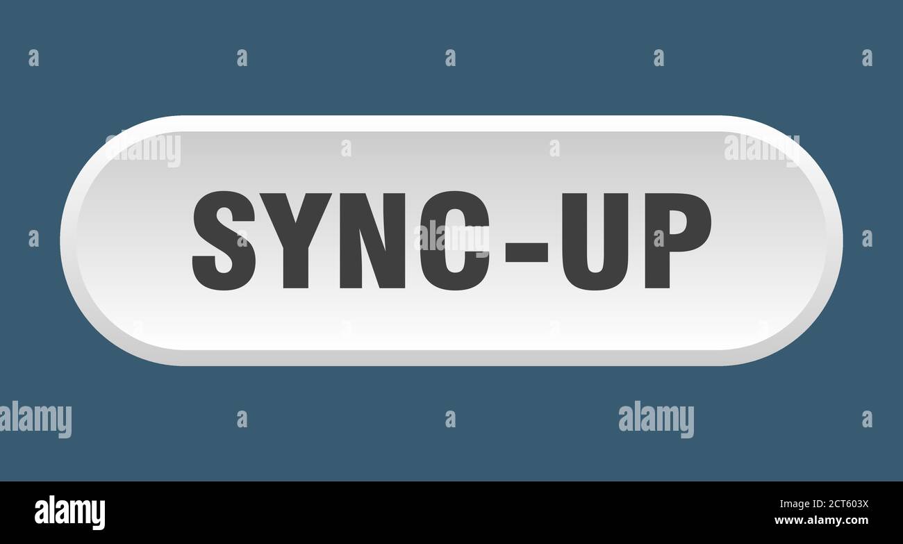 sync-up button. rounded sign isolated on white background Stock Vector Image & Art - Alamy