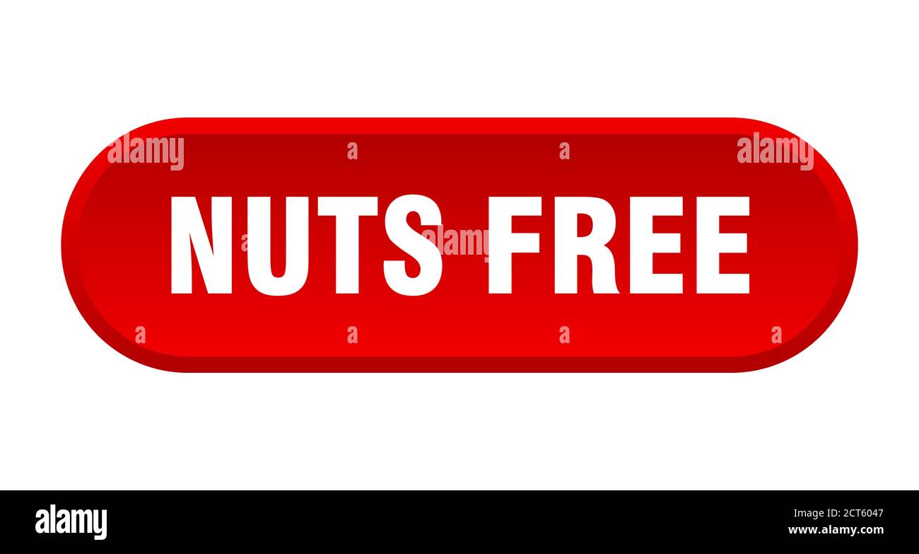 nuts free button. rounded sign isolated on white background Stock ...