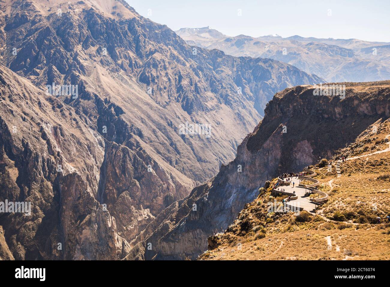 Mirador Cruz del Condor (Condor viewpoint) near Colca Canyon, Peru ...