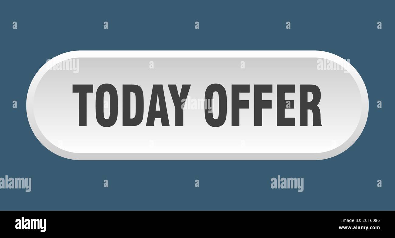 today offer button. rounded sign isolated on white background Stock ...
