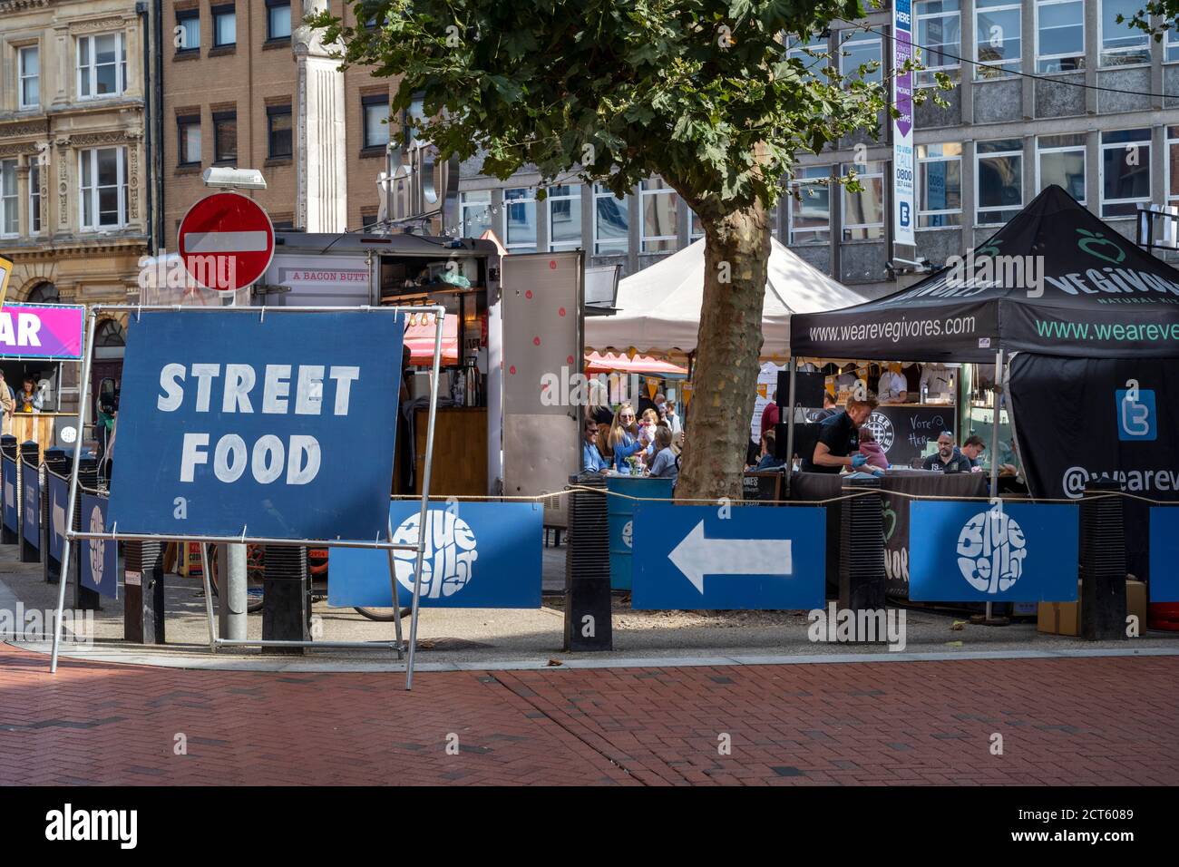 Street food market in reading UK Stock Photo - Alamy