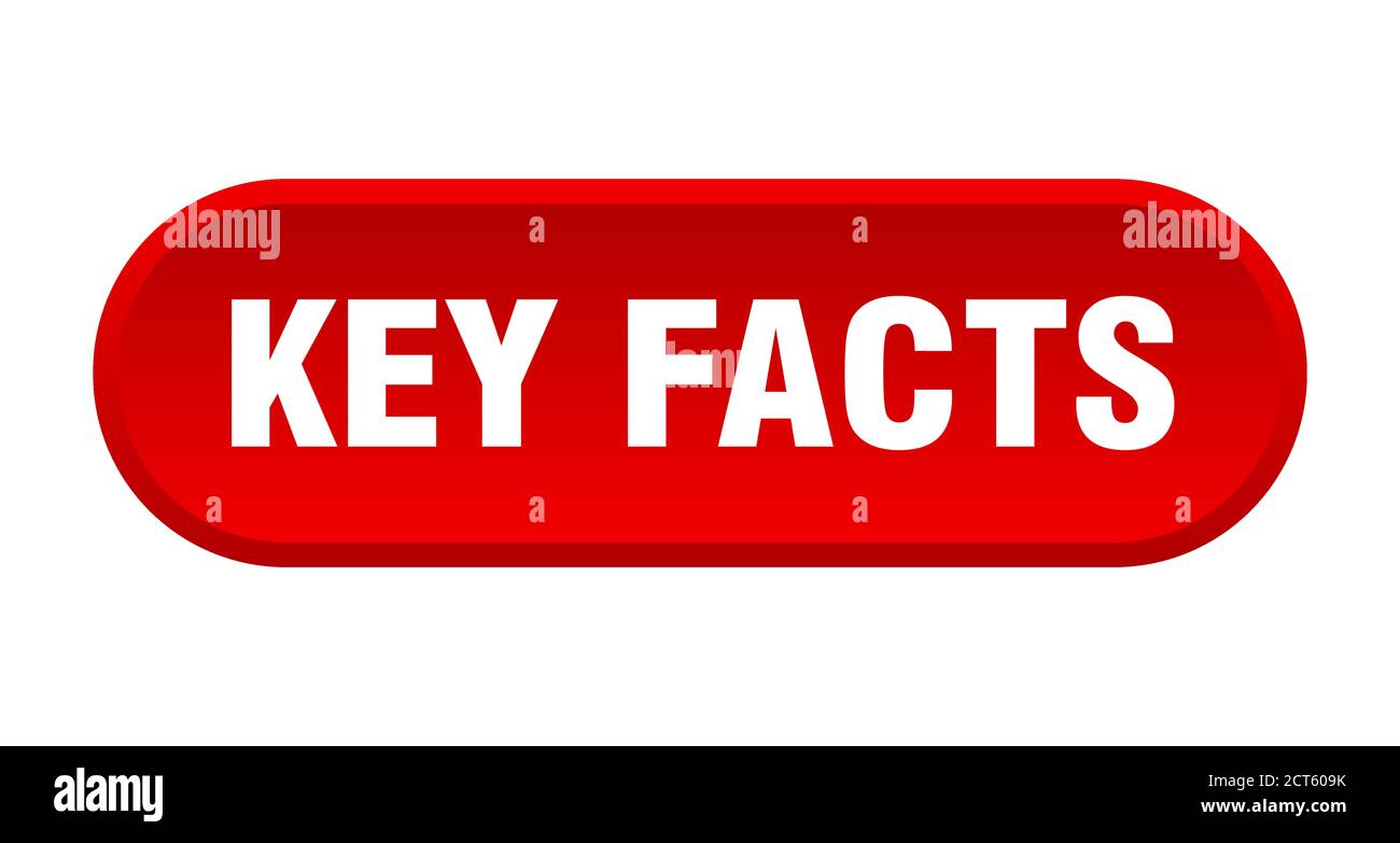 key facts button. rounded sign isolated on white background Stock ...