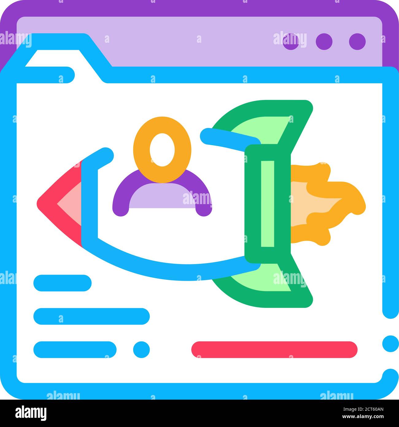 web site find fast job icon vector outline illustration Stock Vector ...