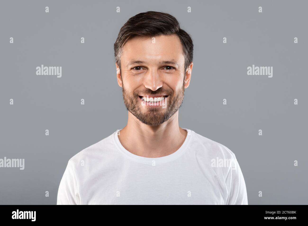 Man attractive happiness smiling look hi-res stock photography and ...