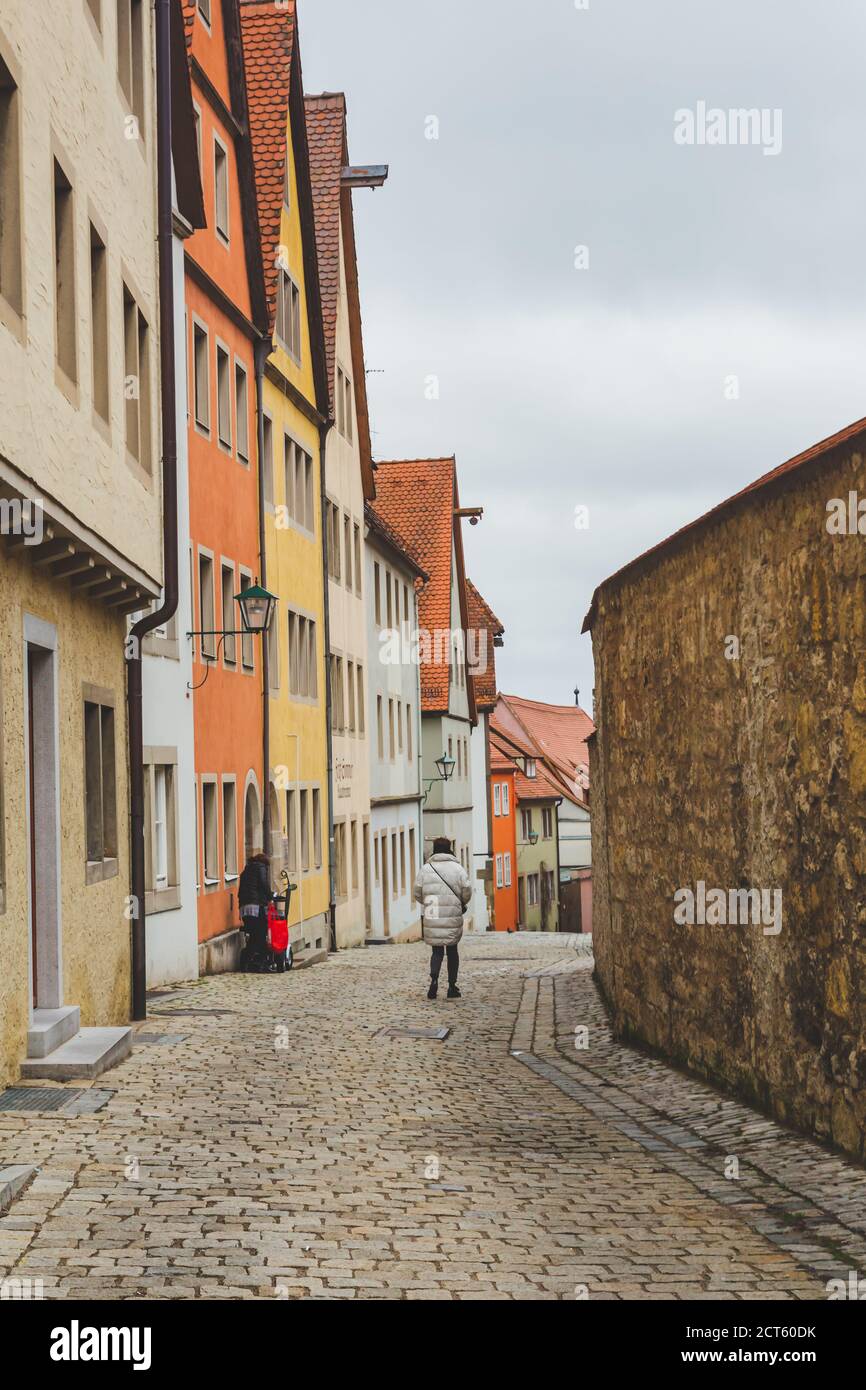Rothenburg/Germany-1/1/19:colorful houses in the old town of Rothenburg ...