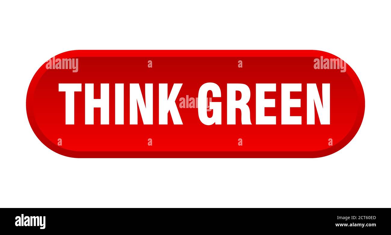 think green button. rounded sign isolated on white background Stock ...