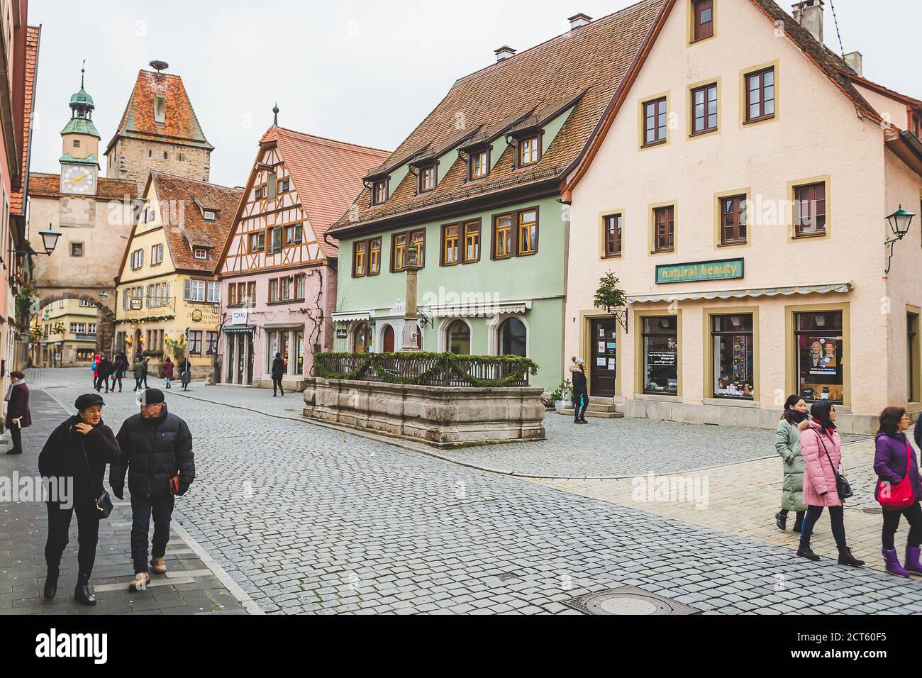 Rothenburg/Germany-1/1/19:colorful houses in the old town of Rothenburg ...