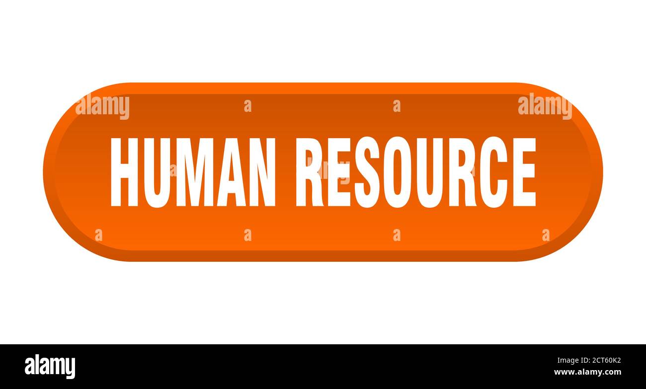human resource button. rounded sign isolated on white background Stock ...