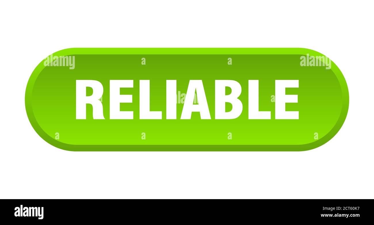 reliable button. rounded sign isolated on white background Stock Vector ...